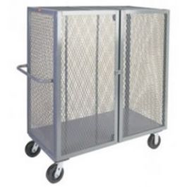 Security Cage Mobile Carts Mailbags Bulk Packages Transport Mesh Cart