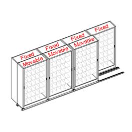 Compact Mobile Systems Model FH4843 File Harbor 48 W Cabinet on Kwik ...